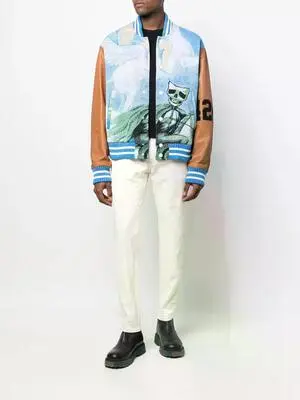 424 Jacquard-print Bomber Jacket