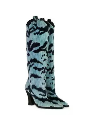 TOM FORD Abstract-print Pointed-toe Boots