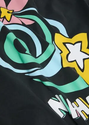 NAHMIAS Swirl Star Printed Cotton T-shirt - Black