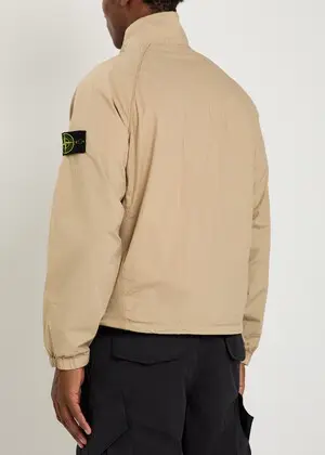 Stone Island Logo Stretch-cotton Jacket - Sand