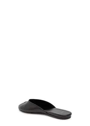 JUDE Leather Peep-toe Sandals - Black