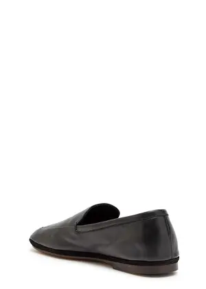 LEMAIRE Leather Loafers With Suede Insert - Black