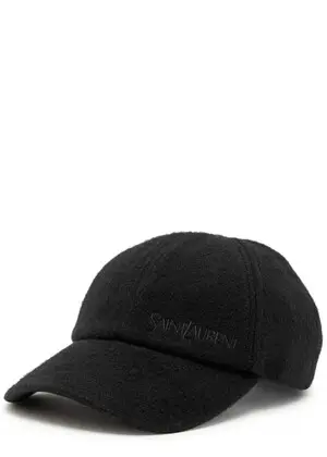 Saint Laurent Logo-embroidered Cashmere Cap