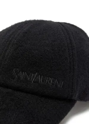 Saint Laurent Logo-embroidered Cashmere Cap