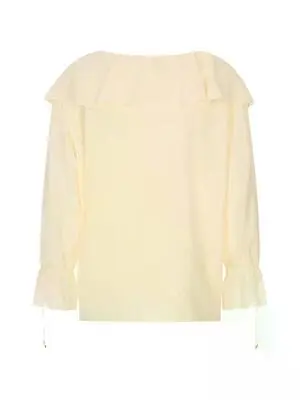 Chloé Ruffled Lace-trim Blouse