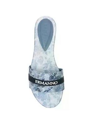ERMANNO FIRENZE Floral-print Logo-tape Sandals