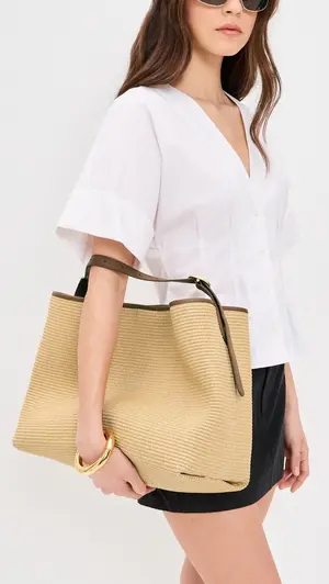 Vince Raffia Vivian Hobo Bag