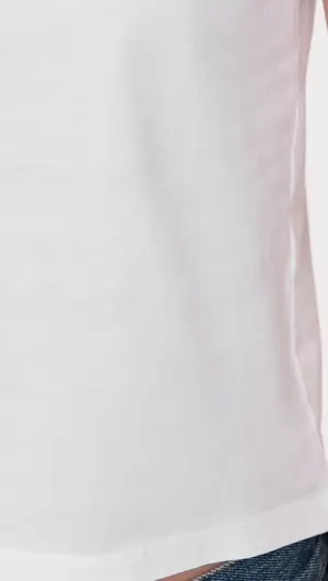 Renggli Cropped Stretch Cotton Tee - Chalk
