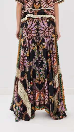 Lug Von Siga Luna Pants Paisley Print Wide Leg
