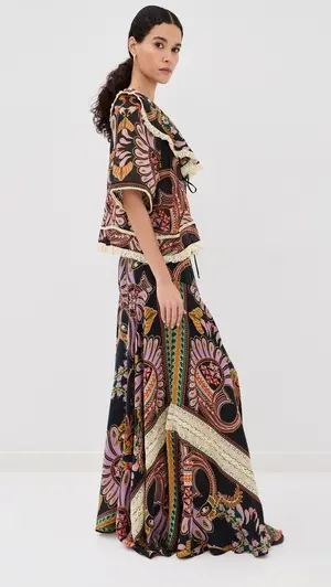 Lug Von Siga Luna Pants Paisley Print Wide Leg