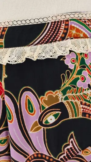 Lug Von Siga Luna Pants Paisley Print Wide Leg
