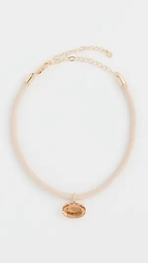 Ettika Oval Pendant Cord Necklace