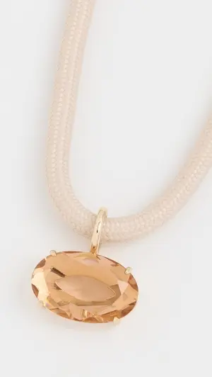Ettika Oval Pendant Cord Necklace