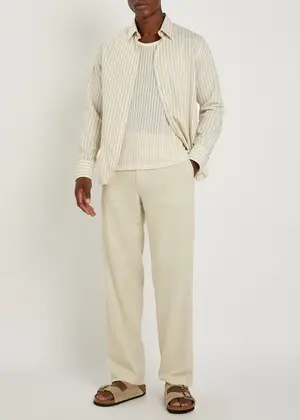 Paige Straight-leg Trousers - Cream