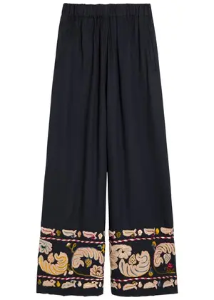BODE Feather Runner Embroidered Trousers - Multicoloured 1