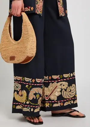 BODE Feather Runner Embroidered Trousers - Multicoloured 1