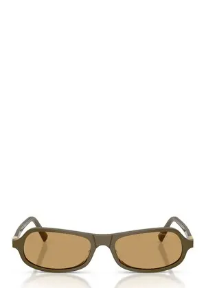 Miu Miu Rectangle-frame Sunglasses - Brown