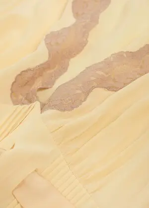Rixo Daniela Lace-trim Silk Top
