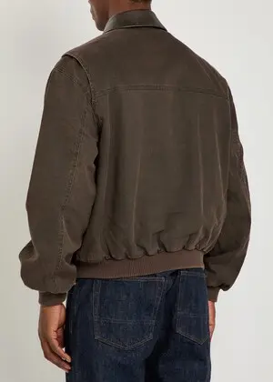 REPRESENT Roscoe Logo-appliquéd Cotton-twill Bomber Jacket - Brown