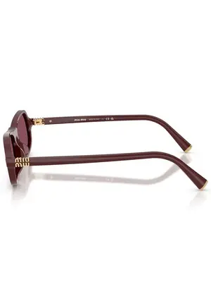 Miu Miu Rectangle-frame Sunglasses - Red