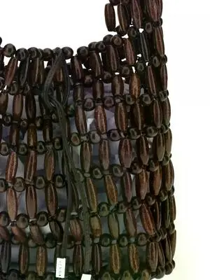 Staud Coronado Beaded Shoulder Bag - Brown