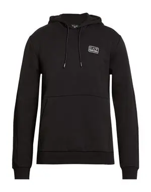 EA7 Cotton-blend Fleece Sweatshirt - Black