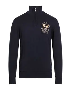 LA MARTINA Embroidered Half-zip Sweater - Navy