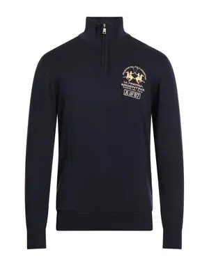 LA MARTINA Embroidered Half-zip Sweater - Navy