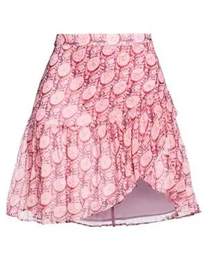 Antik Batik Multicolor Georgette Mini Skirt - Pink