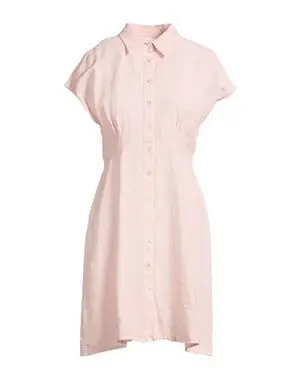 120% Lino Short Sleeve Day Dresses