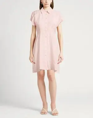 120% Lino Linen Shirt Dress - Blush