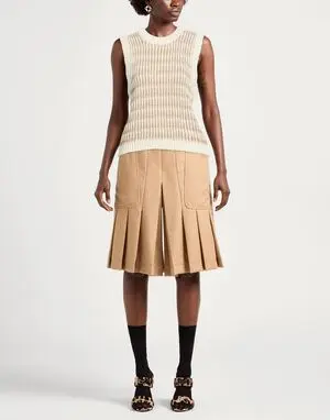 Ba&sh Knitted Two-tone Sleeveless Crewneck Sweater