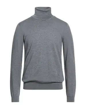 BOSS Turtleneck Virgin Wool Top - Grey