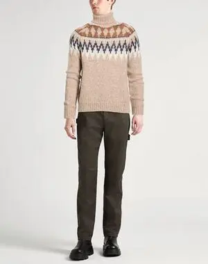 MOORER Intarsia-knit Turtleneck