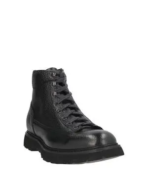DOUCAL'S Pebbled-leather Lace-up Ankle Boots
