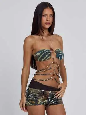 OUTCAST Loralei Bandeau Top - Print