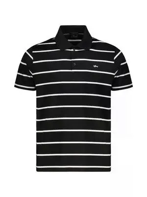 Paul & Shark Striped Cotton Polo Shirt - Black