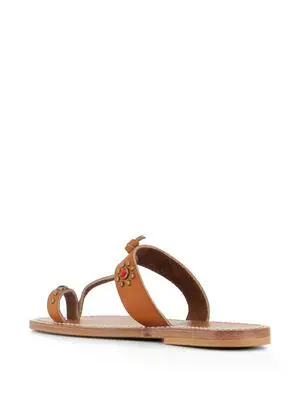 K.JACQUES Embellished Toe-strap Sandals - Brown