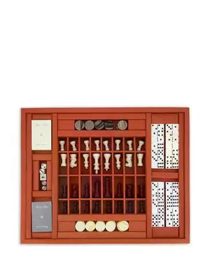 HECTOR SAXE Leather Coffret Multi Game - Red