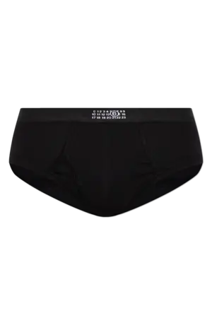 MAISON MARGIELA Briefs With Logo - Black