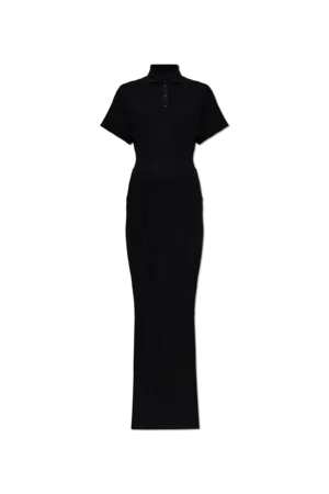 Alaïa Wool Maxi Dress - Black