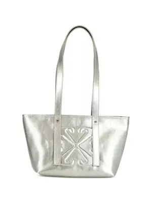 Off-white Silver Tone Totes