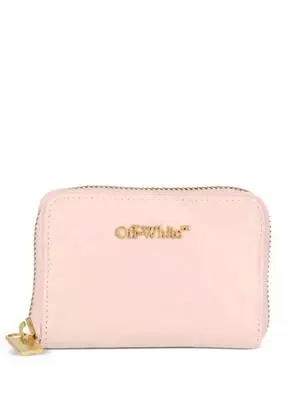Off-White Logo-plaque Zip-around Wallet - Pink