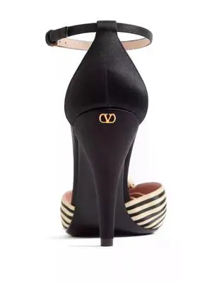 Valentino Garavani Annine Satin Pumps 100mm - Black