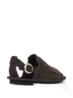 ALEXANDER HOTTO Fringe-detail Buckled Sandals