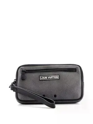 LOUIS VUITTON Alpha Wristlet Taurillon Leather