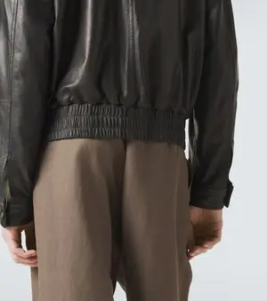 Giorgio Armani Archivio Leather Bomber Jacket