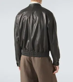Giorgio Armani Archivio Leather Bomber Jacket