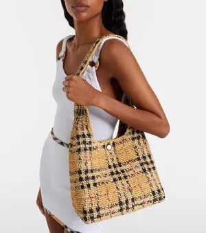 Burberry Medium Raffia Tote Bag - Neutrals