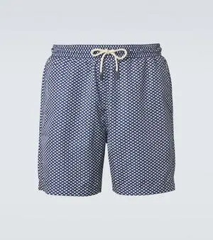 Orlebar Brown Mastiff Printed Swim Trunks - Blue